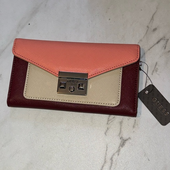 Guess | Bags | Guess Peach Multi Colored Wallet | Poshmark